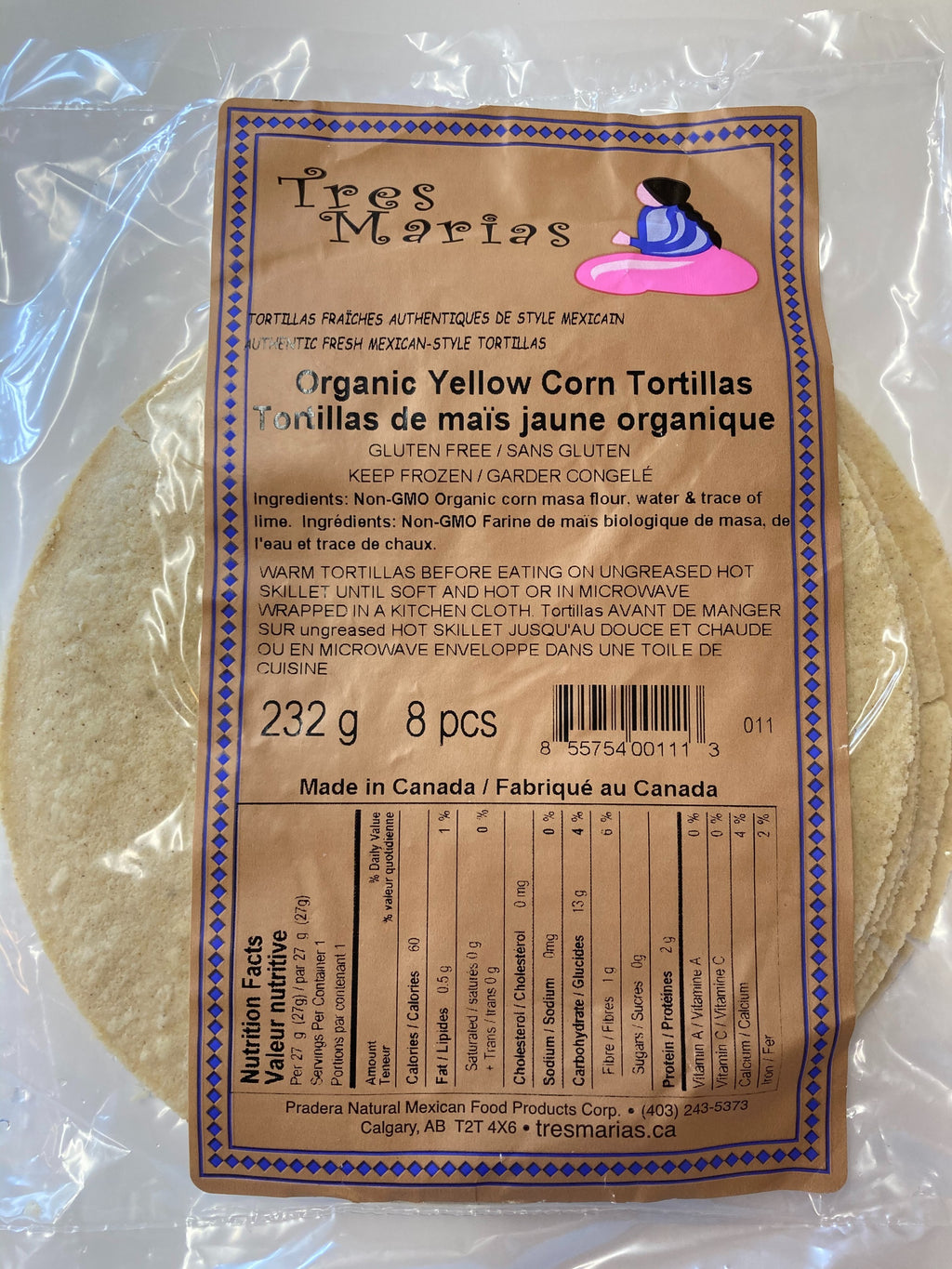 Buy Organic Yellow Corn Tortillas 6" 8 pcs in, from Tresmarias– Fresh ...